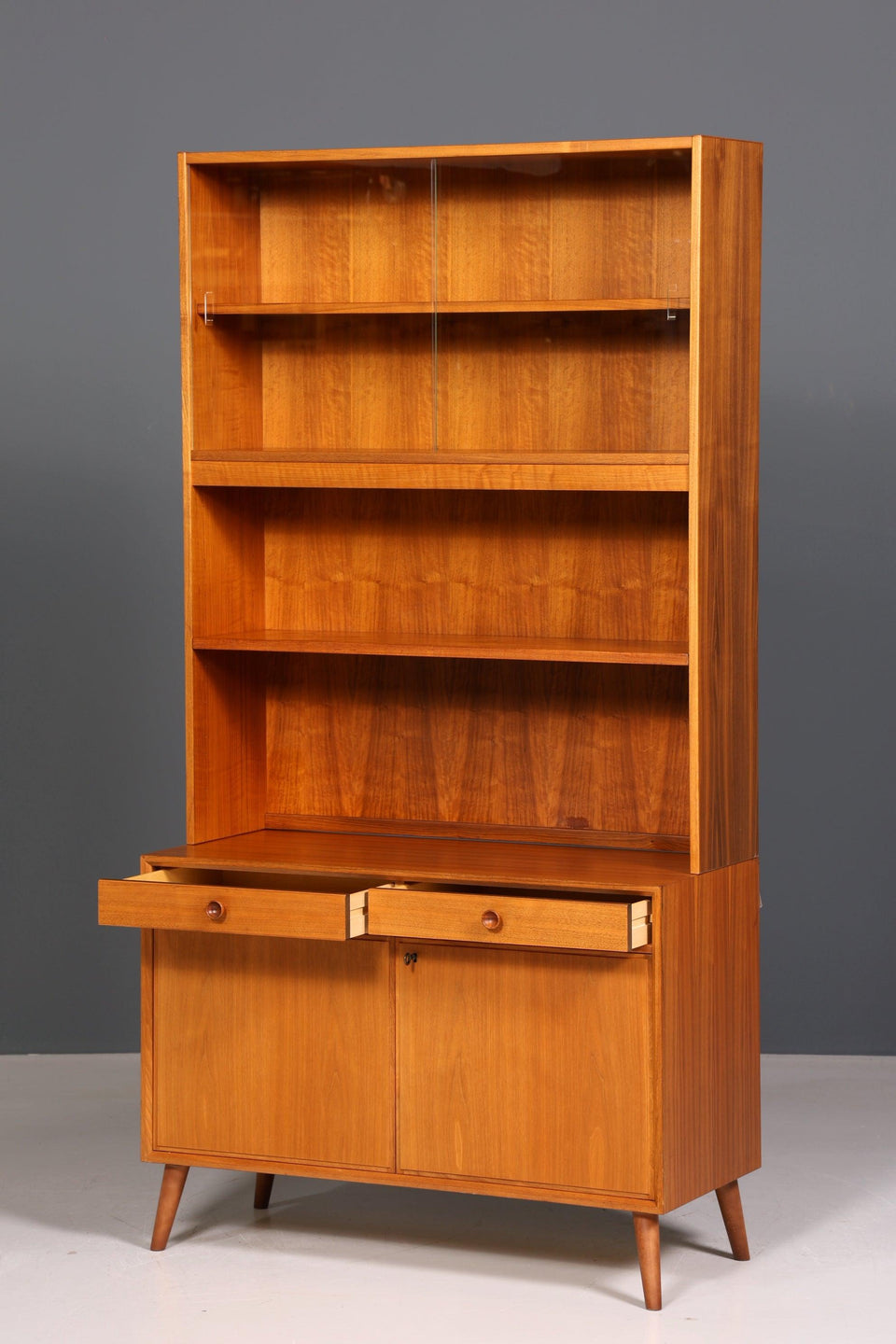 Simple Mid Century shelf Made in Denmark display cabinet real wood cupboard Danish design retro chest of drawers vintage bookcase 60s