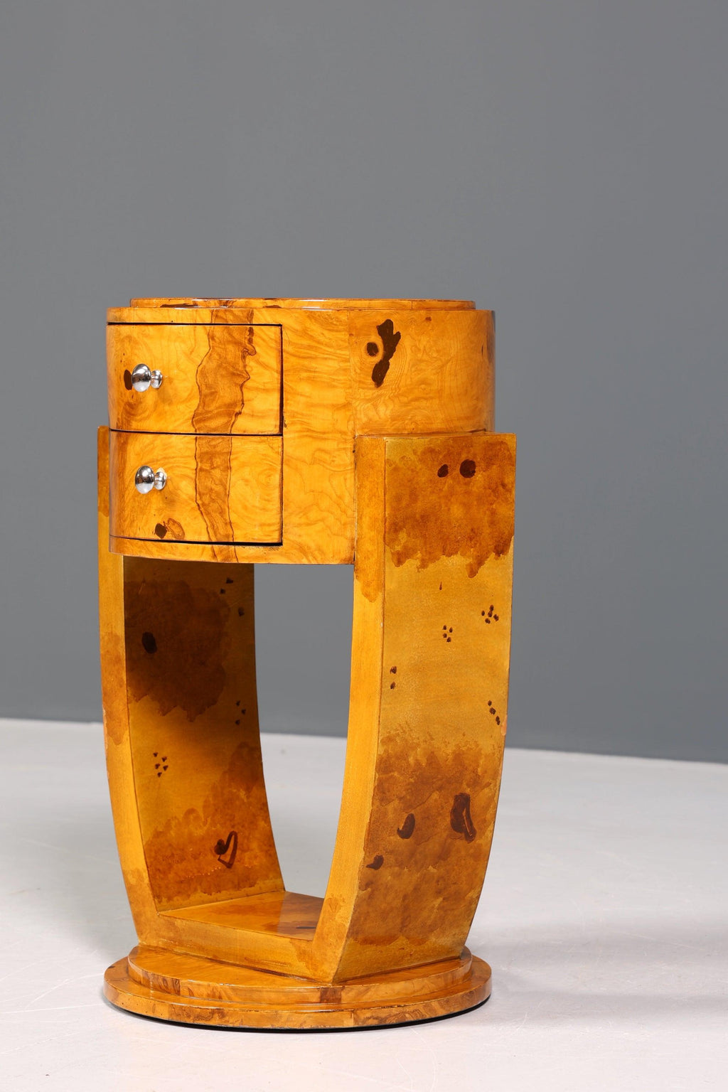 Wunderschöne Art Deco Stil Kommode Birke Beistelltisch Nachttisch Abla ...